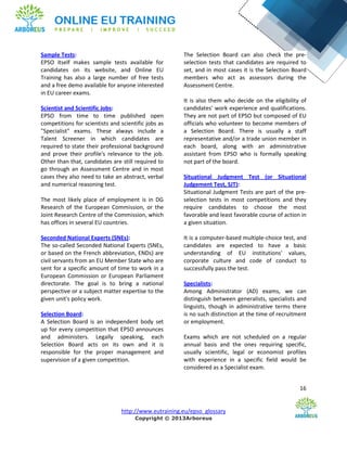 Epso glossary | PDF | Professional School | Postgraduate Education