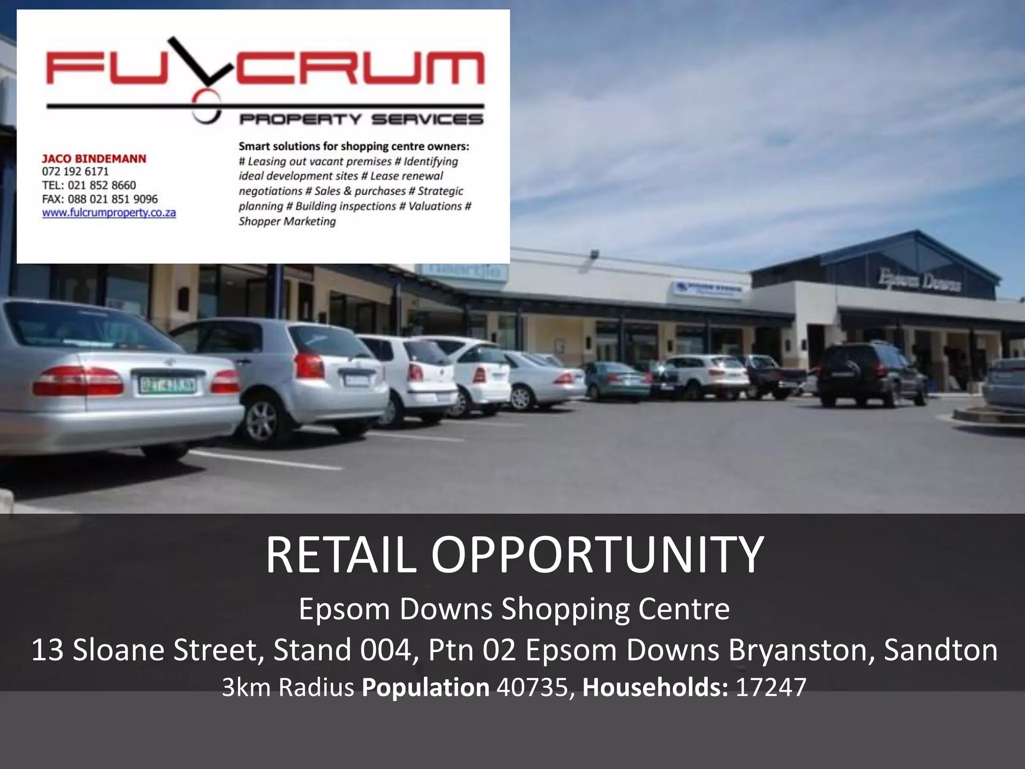 Epsom Downs Shopping Centre, Bryanston | PDF | Retail Property | Real ...