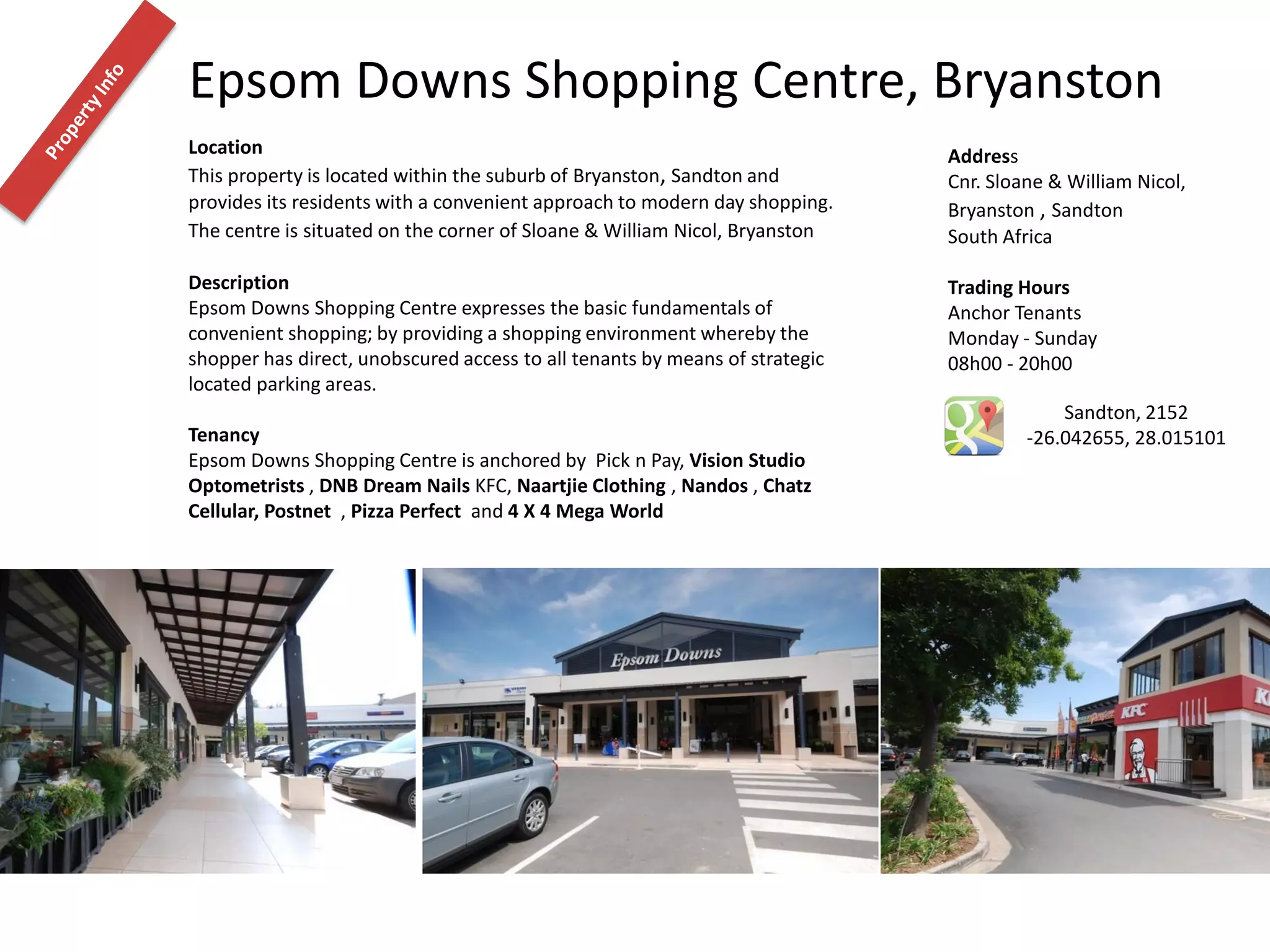Epsom Downs Shopping Centre, Bryanston | PDF | Retail Property | Real ...