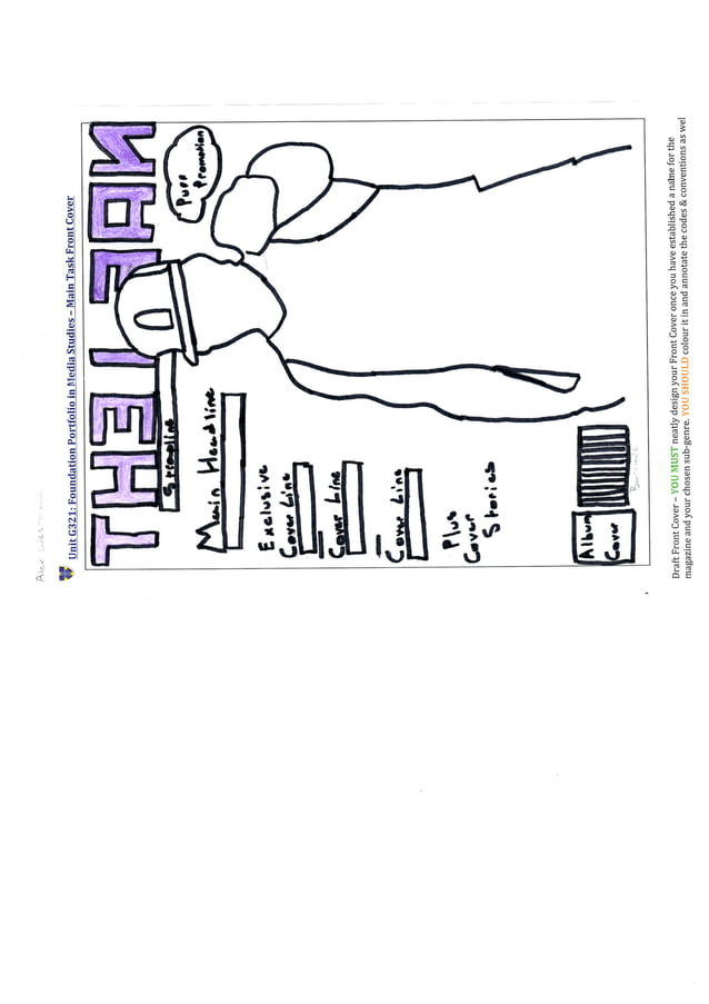 Front Cover hand drawn draft | PDF | Drawing and Sketching | Arts and ...