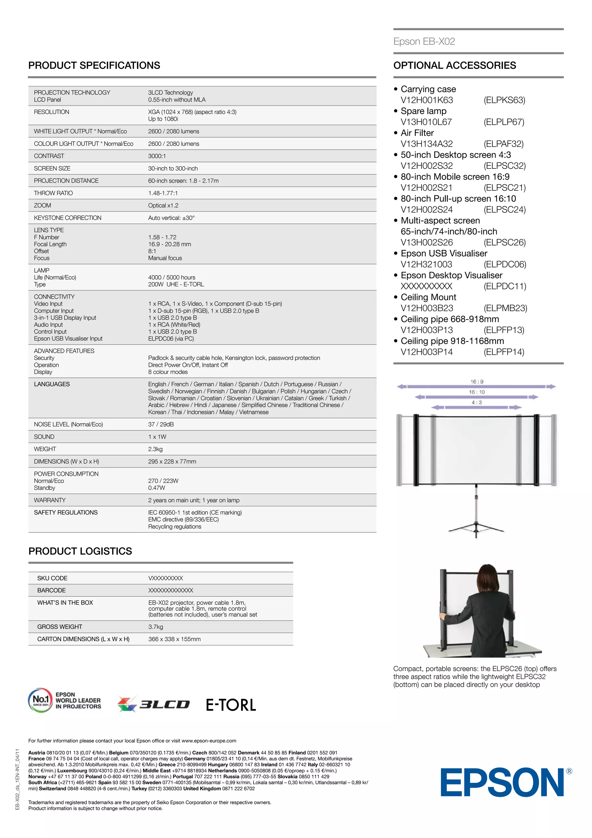 Epson Eb X02 | PDF