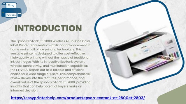 Epson EcoTank ET-2800 Wireless All-in-One Color In Printer.pptx
