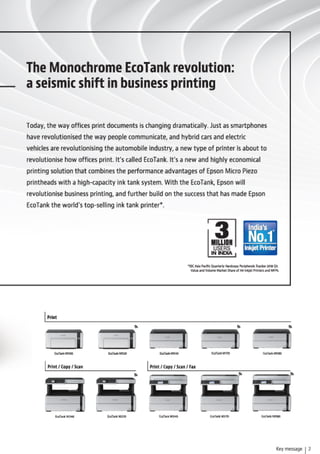 EcoPowering Office Printing with Epson Monochrome EcoTank Printers | PDF