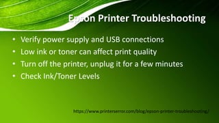 Epson Printer Troubleshooting: Simple Tips | PPT