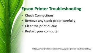 Epson Printer Troubleshooting: Simple Tips | PPT