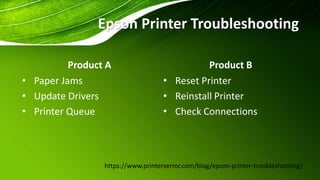 Epson Printer Troubleshooting: Simple Tips | PPT