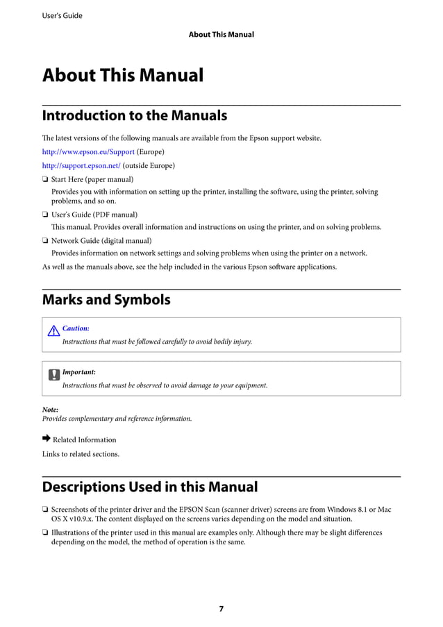Epson Printer User Manual | PDF