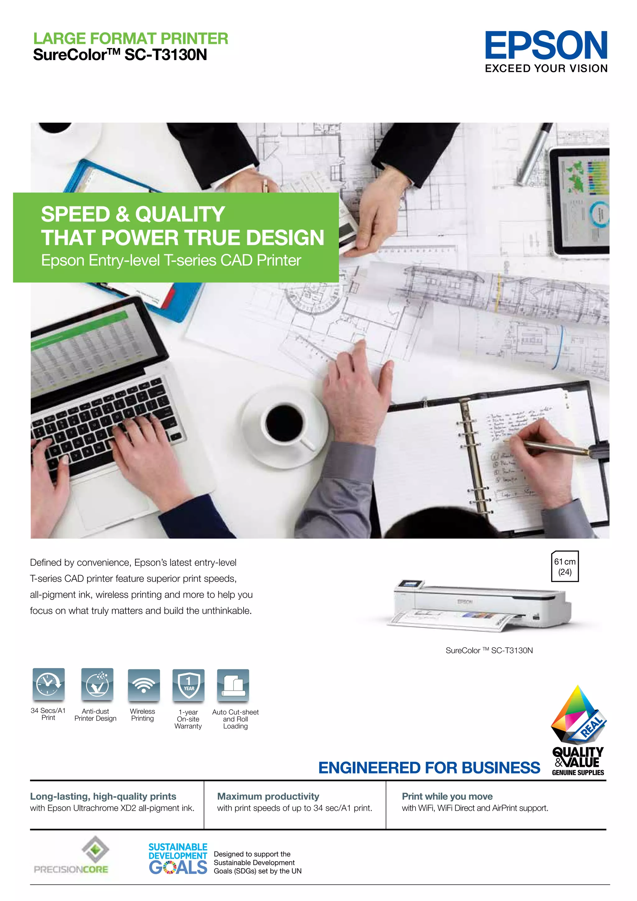 High Speed Epson SC-T3130N Technical CAD Printer | PDF | Computer Peripherals | Computing