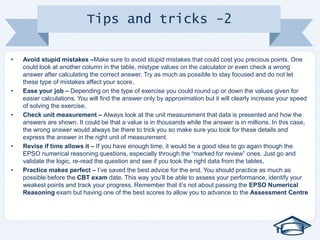 Epso numerical reasoning sample tests | PPTX
