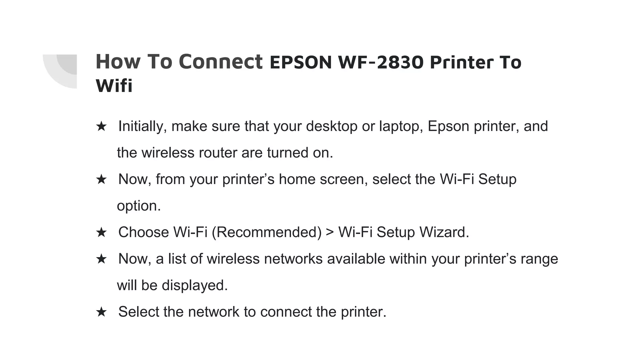Epson wf 2830 wireless setup [simple guide] | PPTX