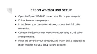 Epson wf 2830 wireless setup [simple guide] | PPTX