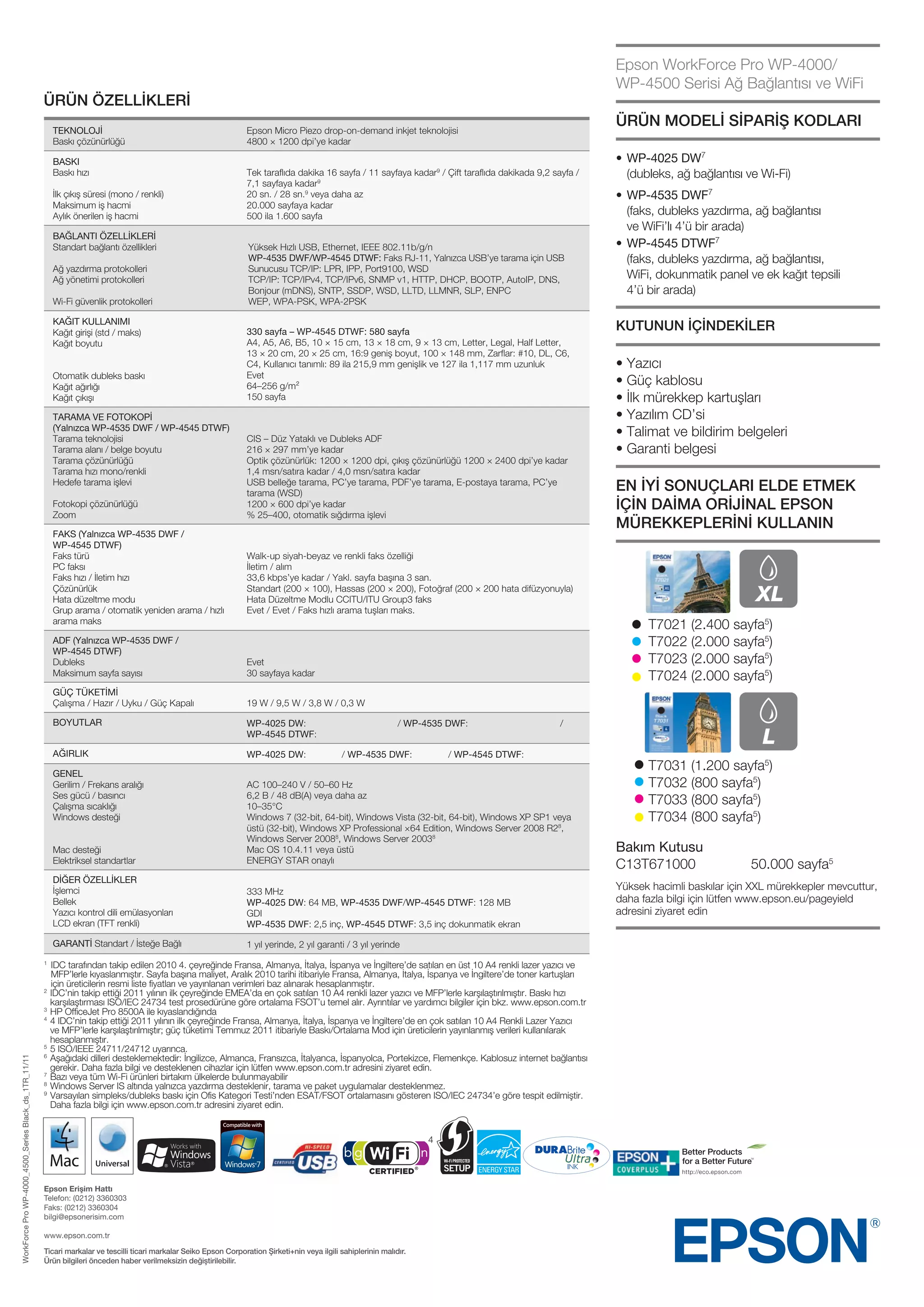 Epson workforce pro 4545 dtwf | PDF