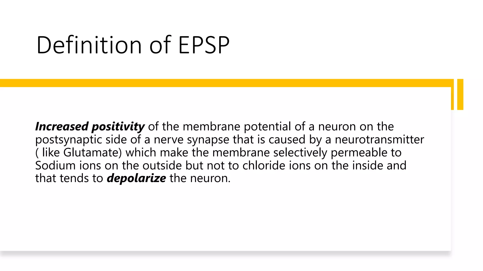 EPSP and IPSP | PDF