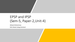 EPSP and IPSP | PDF