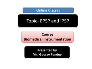 Neuronal Communication -EPSP & IPSP | PPT