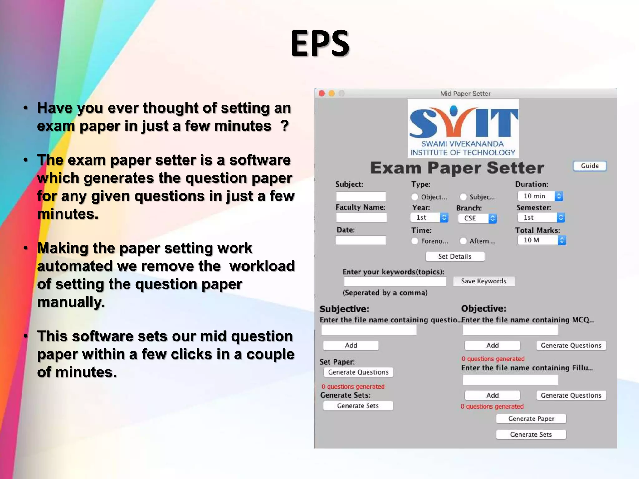 Exam Paper Setter | PPTX