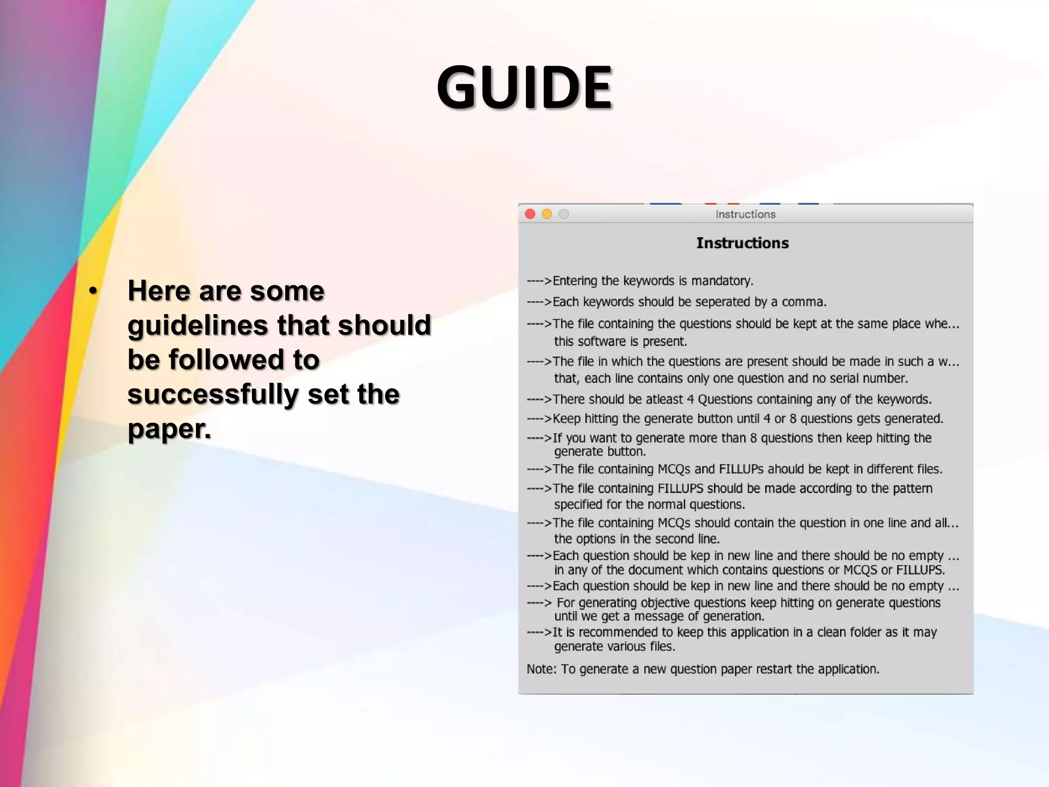 Exam Paper Setter | PPTX