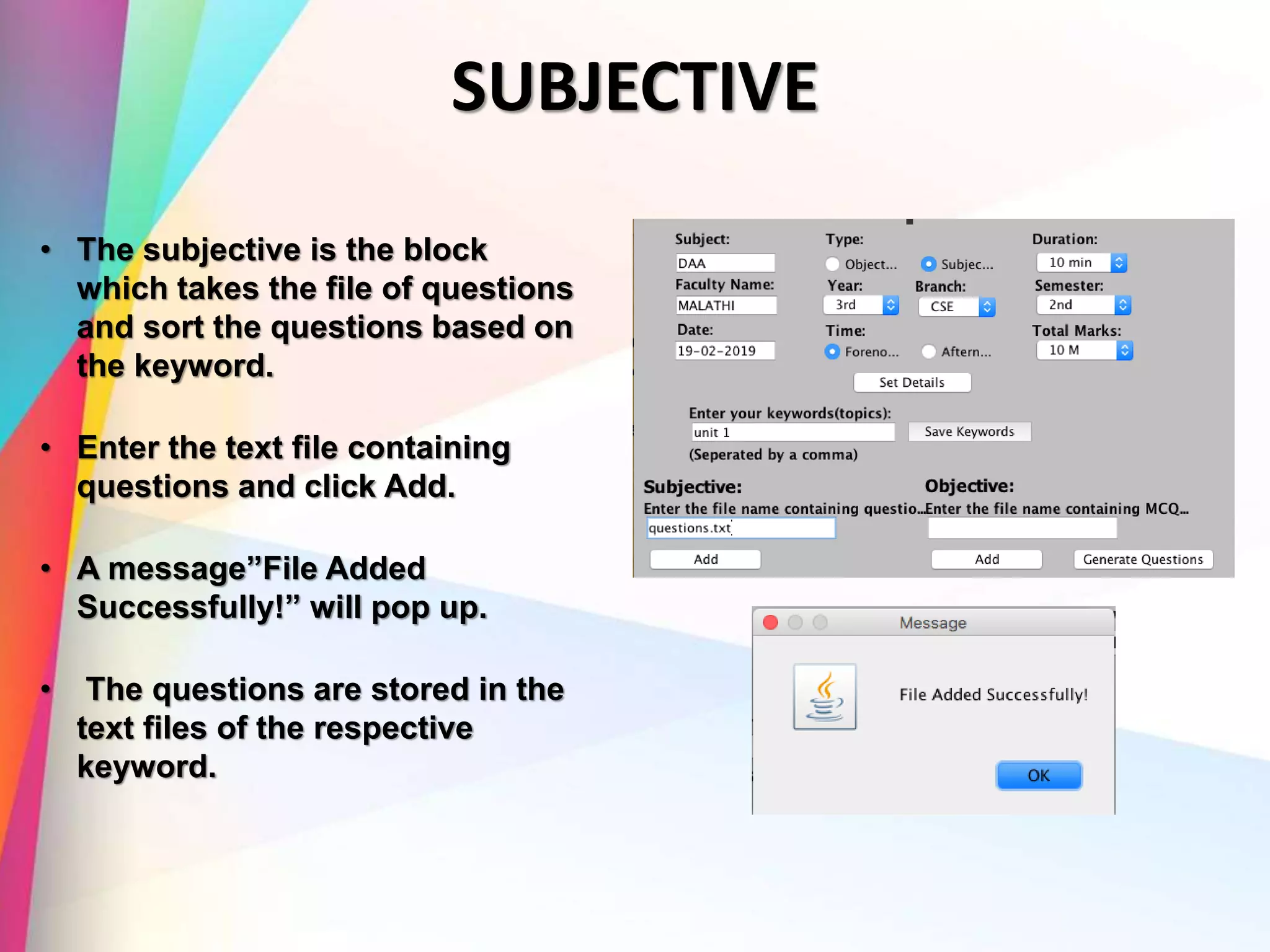Exam Paper Setter | PPTX