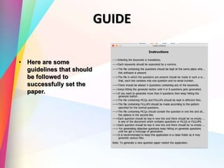 Exam Paper Setter | PPTX