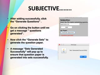 Exam Paper Setter | PPTX