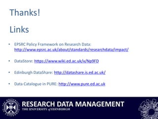 EPSRC Policy Compliance: What researchers need to know | PPT