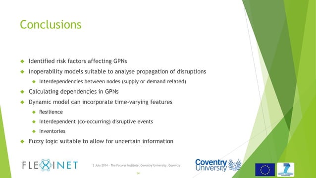 EPSRC Project (Robustness and Resilience of Dynamic Manufacturing Supply Networks) Meeting ...