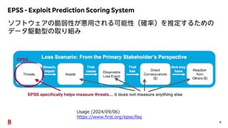 EPSS （Exploit Prediction Scoring System）モニタリングツールの開発 | PPT