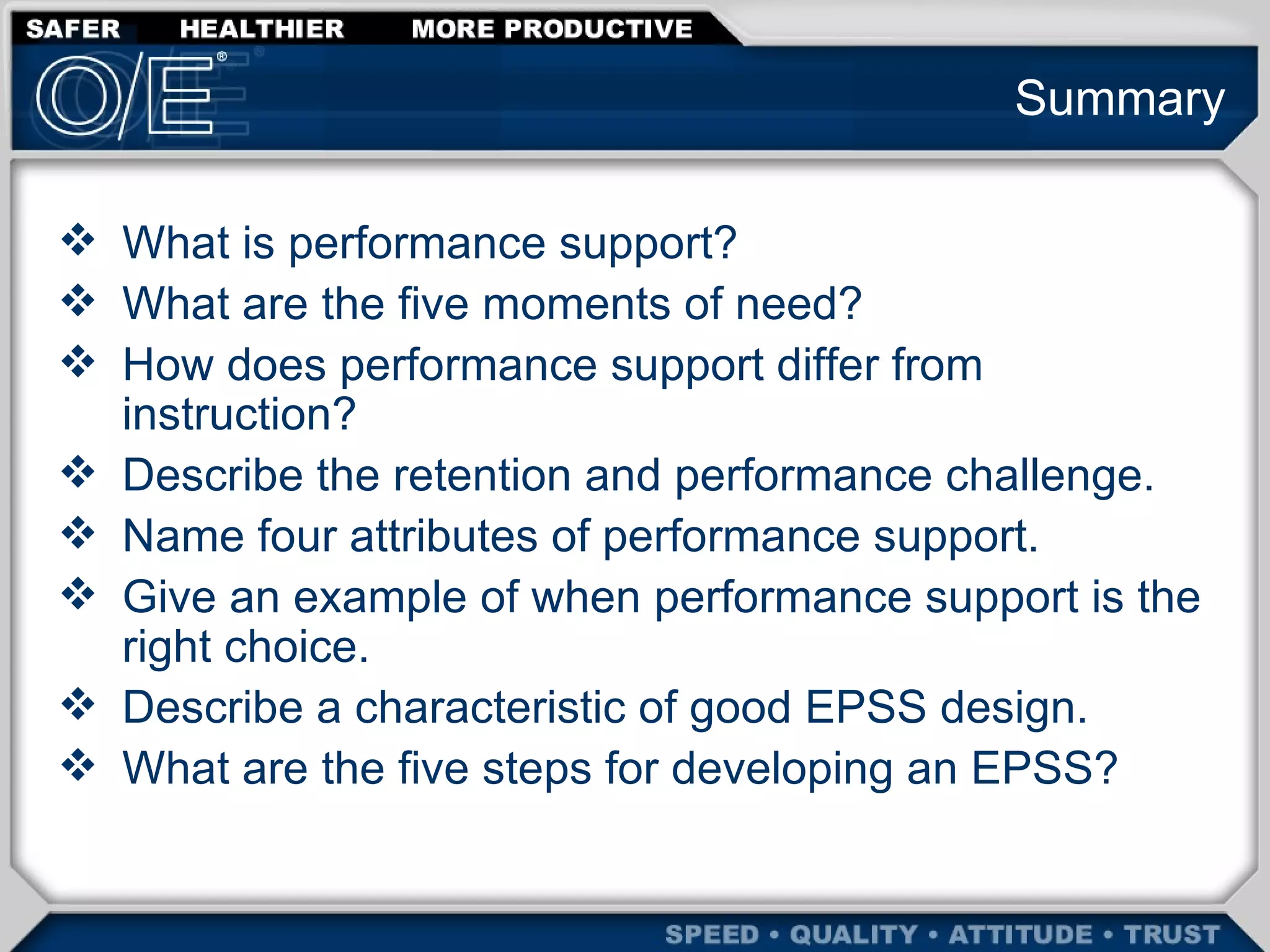 Fingertip Knowledge - Electronic Performance Support Systems | PPT | IT and Internet Support ...