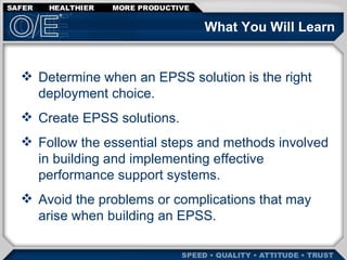 Fingertip Knowledge - Electronic Performance Support Systems | PPT