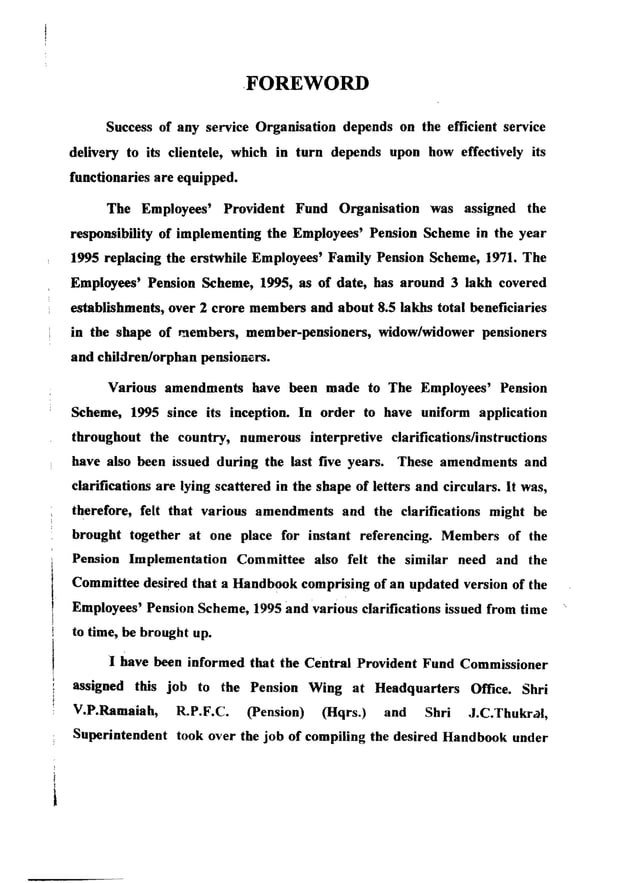 EPS Scheme 1995 Hand Book | PDF | Retirement Planning | Personal Finance
