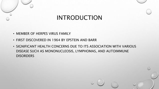 Epstein Barr virus.presentation.......... | PPT