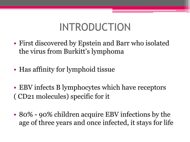 Epstein barr virus (ebv) and varicella | PPT