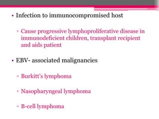 Epstein barr virus (ebv) and varicella | PPTX