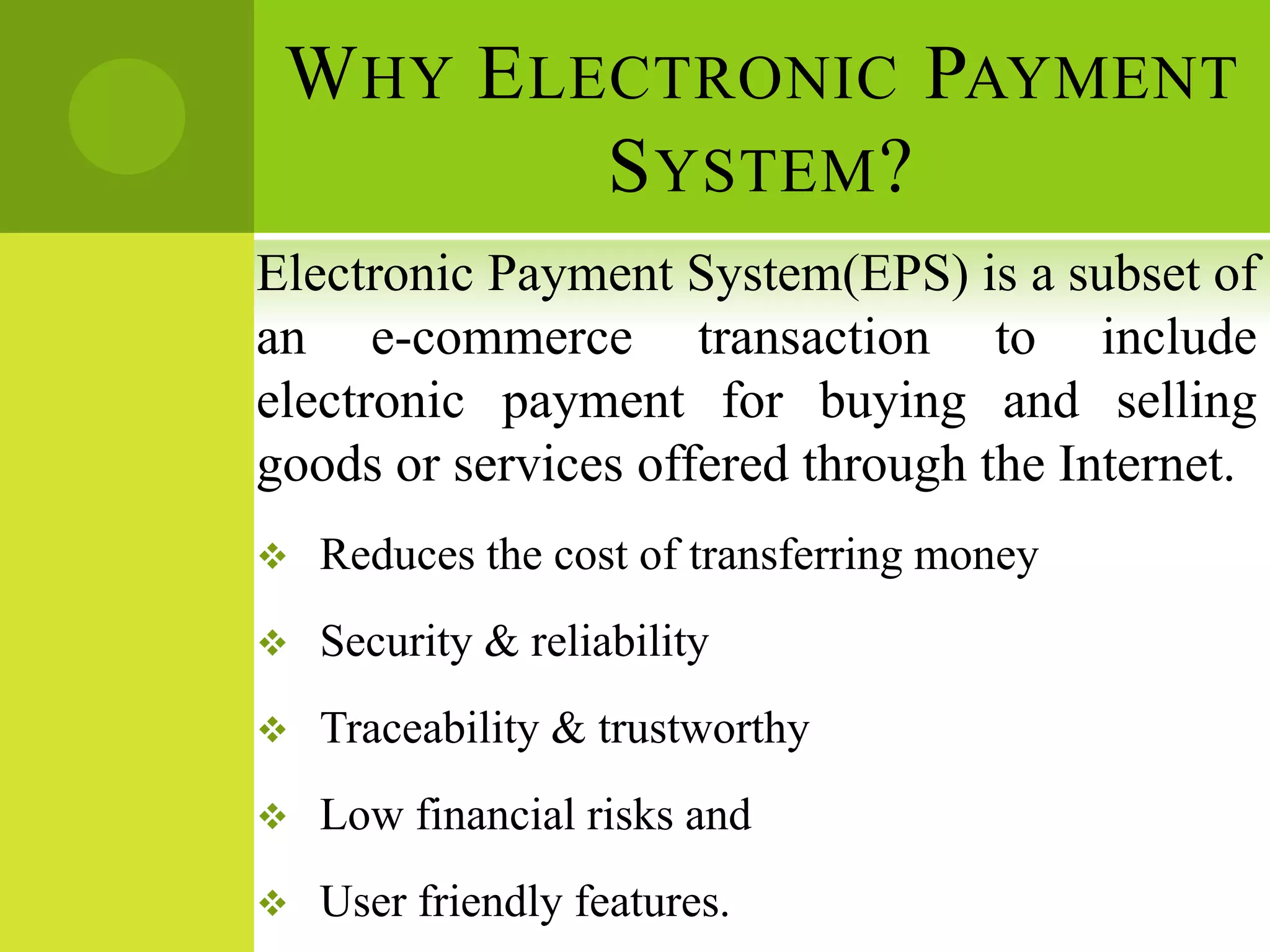 Electronic Payment System via mobile banking platform | PPTX
