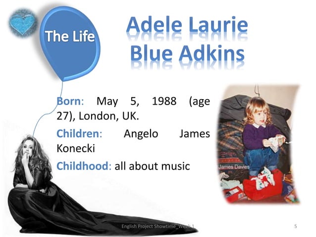 English Project Showtime _ My favourite Idol- Adele | PPT