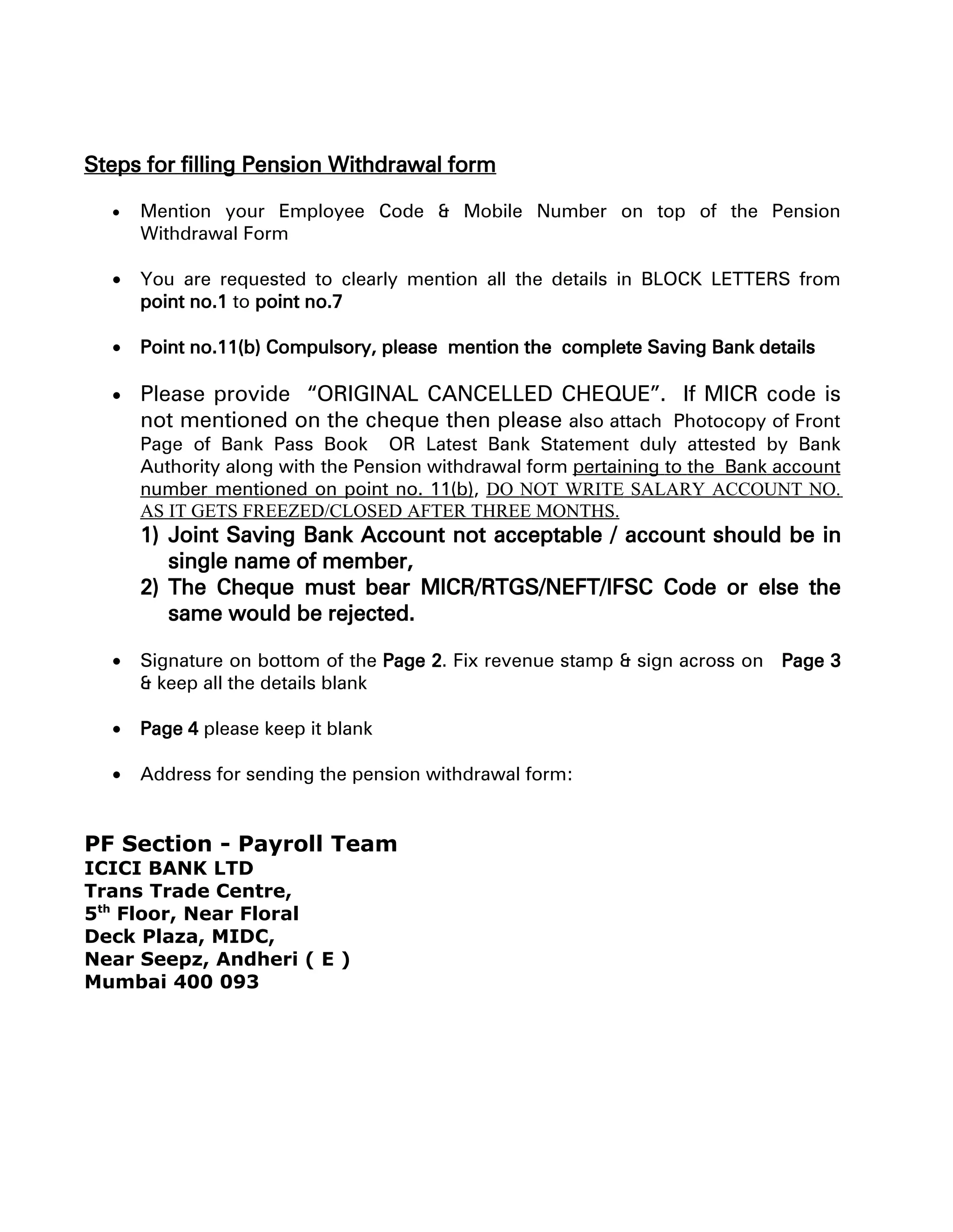 Eps withdrawal form | PDF