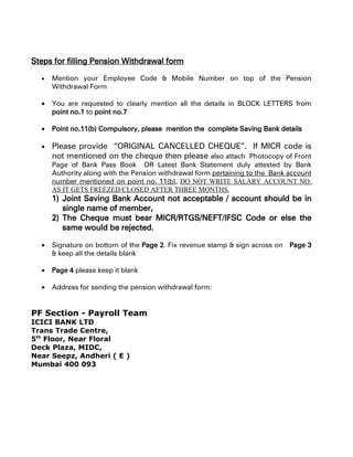 Eps withdrawal form | PDF