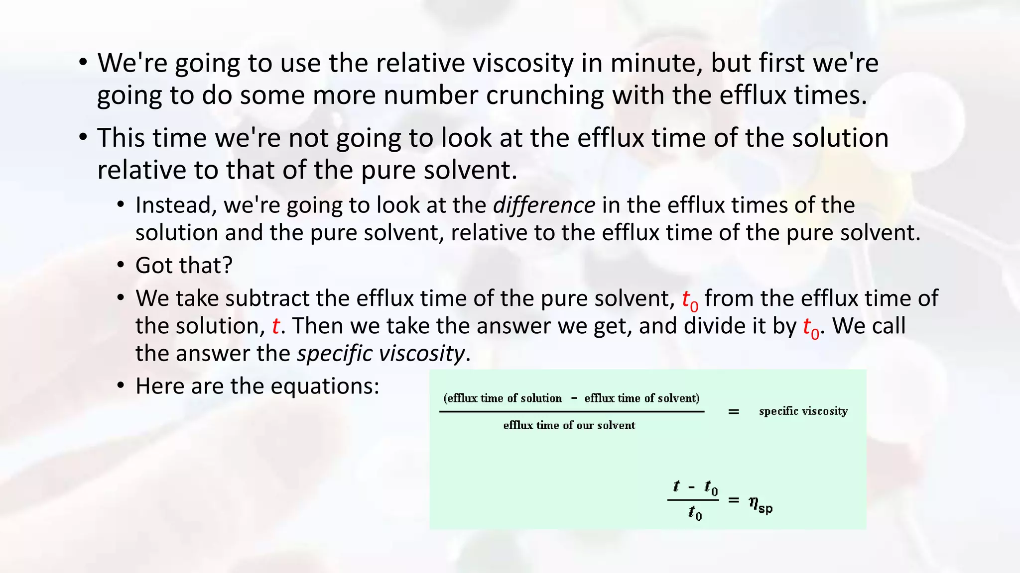 Ept 121 lecture viscosity average molecular weight | PPT