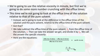 Ept 121 lecture viscosity average molecular weight | PPTX
