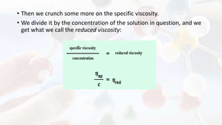Ept 121 lecture viscosity average molecular weight | PPTX