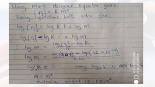 Ept 121 lecture viscosity average molecular weight | PPTX