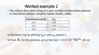 Ept 121 lecture viscosity average molecular weight | PPTX