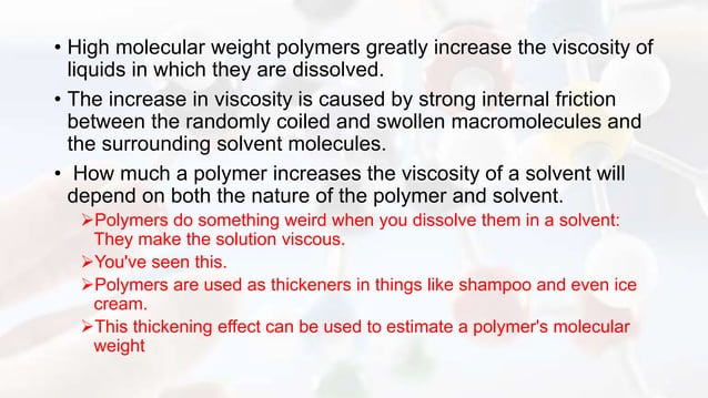 Ept 121 lecture viscosity average molecular weight | PPTX | Chemistry ...