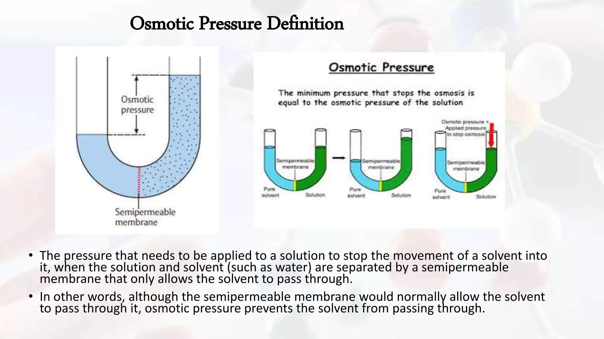 Ept 121 lecture membrane osmometry | PPTX