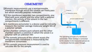 Ept 121 lecture membrane osmometry | PPTX