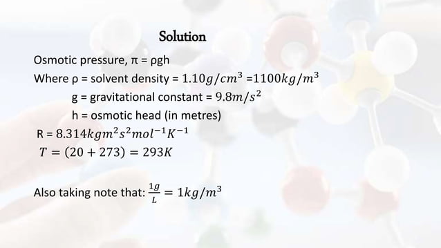 Ept 121 lecture membrane osmometry | PPTX
