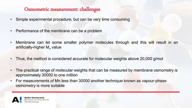 Ept 121 lecture membrane osmometry | PPTX