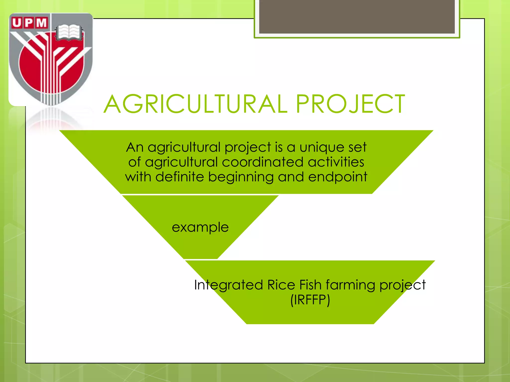 Agricultural project planning | PPTX