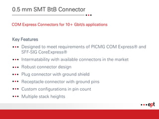 ept Colibri COM Express Connectors | PDF