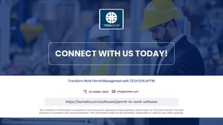 ePTW -Permit To Work Software -Tech EHS Solution | PPT